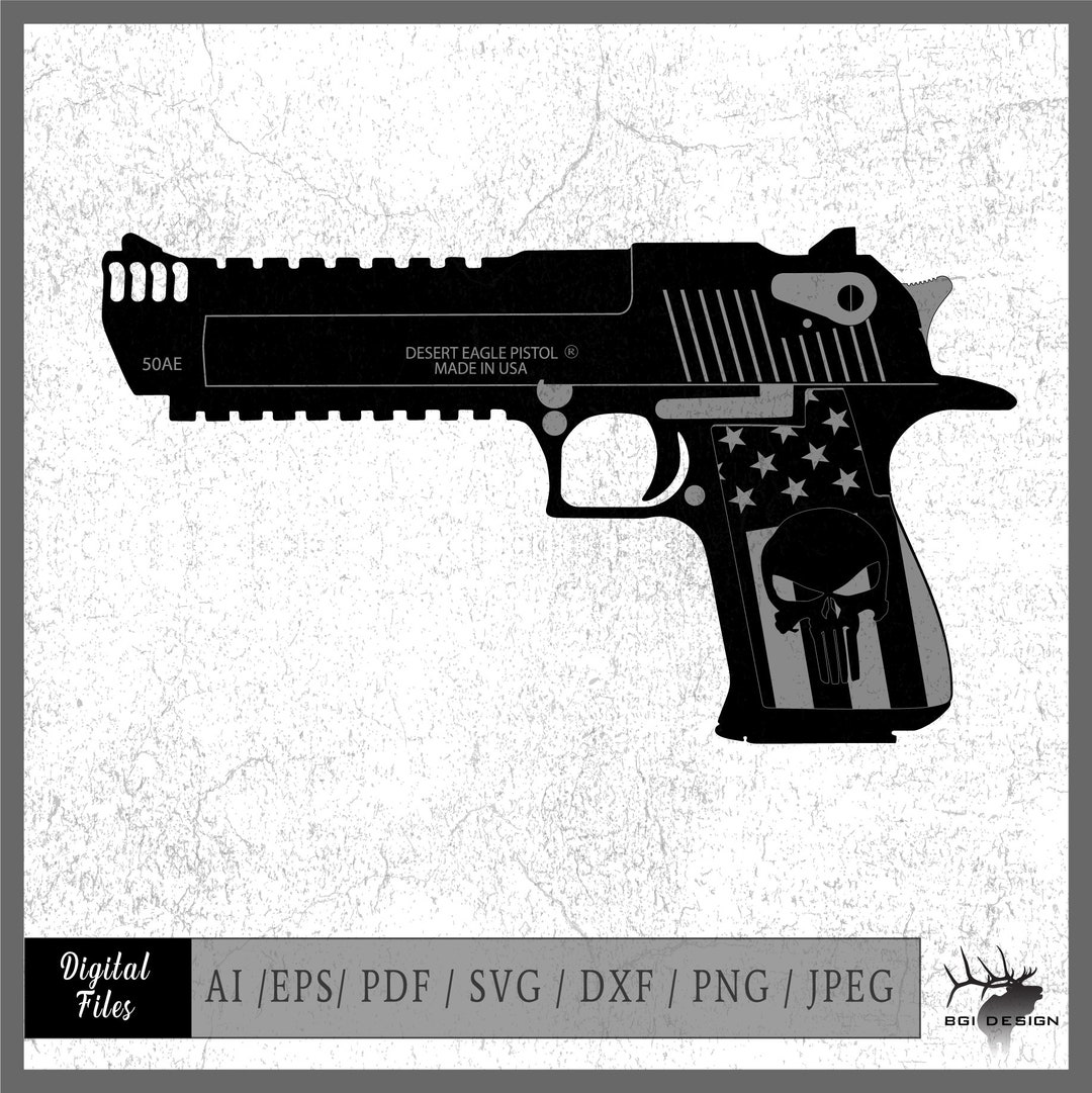 Desert Eagle Pistol Vector Eps / Ai / Svg / Png 50 Cal. - Etsy