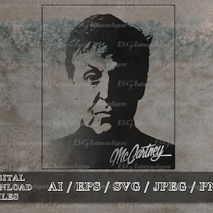 Paul Mccartney Vector Files Eps / Ai / Svg / Pdf / Png the - Etsy
