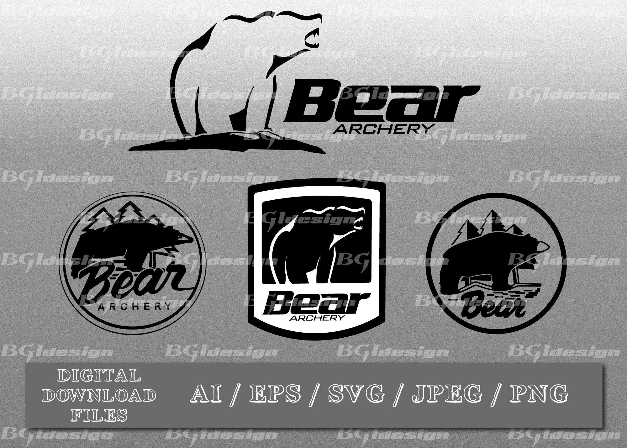 Bear Archery Vector Eps / Ai / Svg / Png Fred Bear - Etsy UK