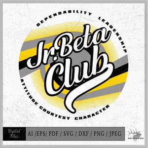 Jr. Beta Club Yellow Vector Files .ai / .eps / Pdf / Svg / Dxf / Png ...