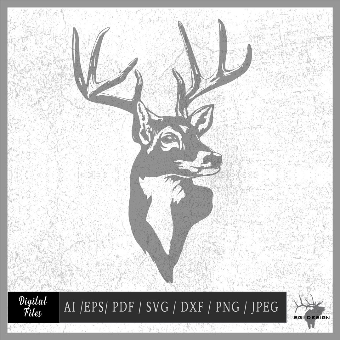 Whitetail Deer 34 WTD34 Vector Eps / Ai / Pdf / Dxf / Svg / Png / Jpeg ...