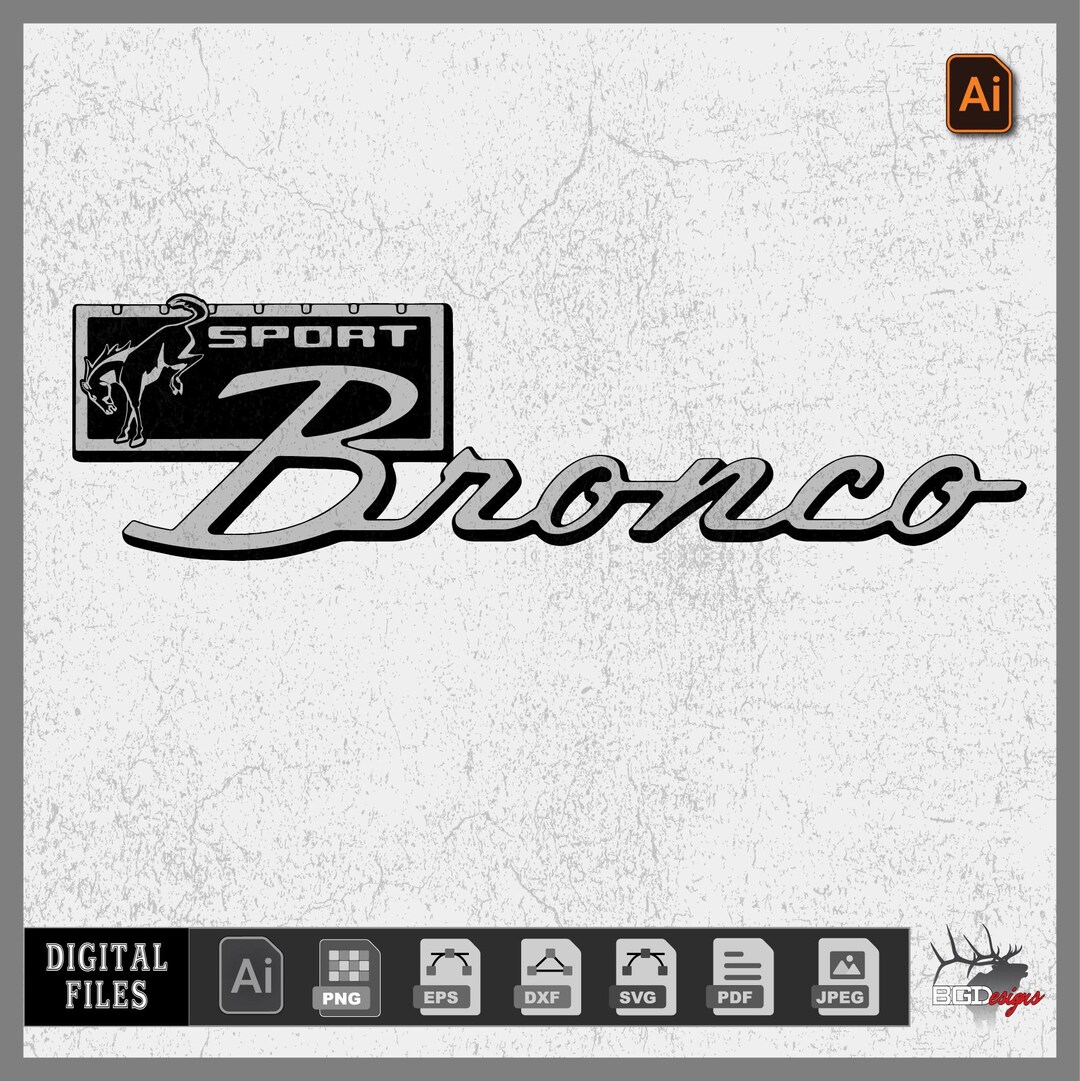 Bronco Sport 02 Vector Eps / Ai / Pdf / Dxf / Svg / Png / Jpeg Bronco ...