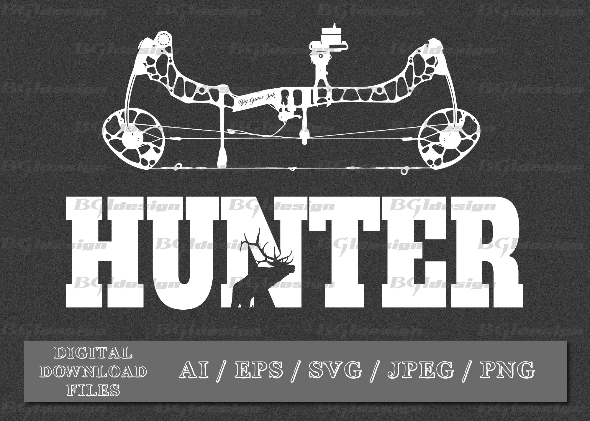 Bow Hunter Vector Eps / Ai / Svg / Png Bowhunter - Etsy