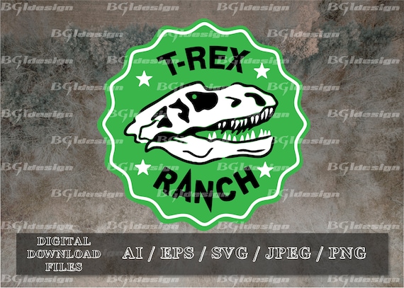 T-rex Ranch Vector Eps / Ai / Svg / Png Dinosaur | Etsy Canada
