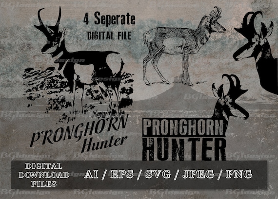 Pronghorn Vector Bundle 1 Eps / Ai / Svg / Pdf / Png Antelope | Etsy