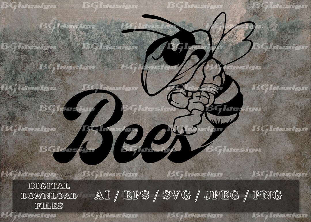 Bees BW Vector Files .ai / .eps / Pdf / Svg / Jpeg / Png Bees - Etsy