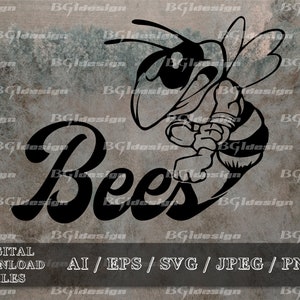 Bees BW Vector Files .ai / .eps / Pdf / Svg / Jpeg / Png Bees - Etsy