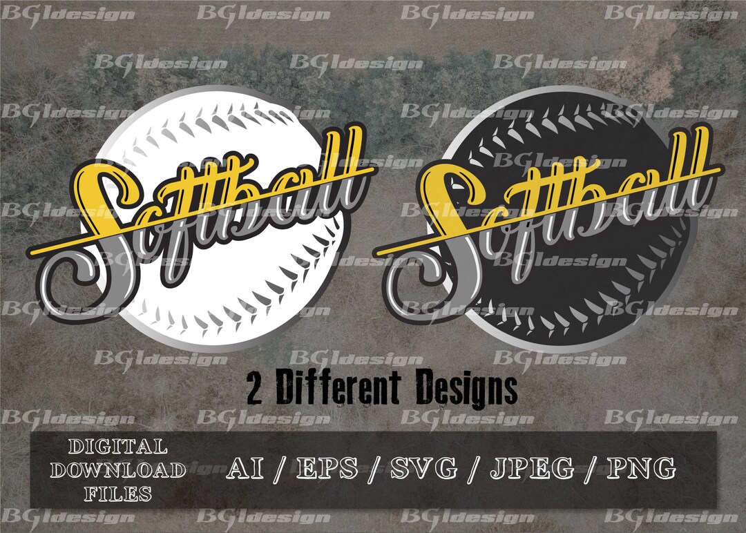 Softball 1 Vector Files .ai / .eps / Pdf / Svg / Jpeg / Png - Etsy