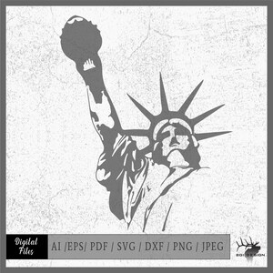 Lady Liberty Vector Bundle Eps / Ai / Svg / Pdf / Dxf / Png / Jpeg ...
