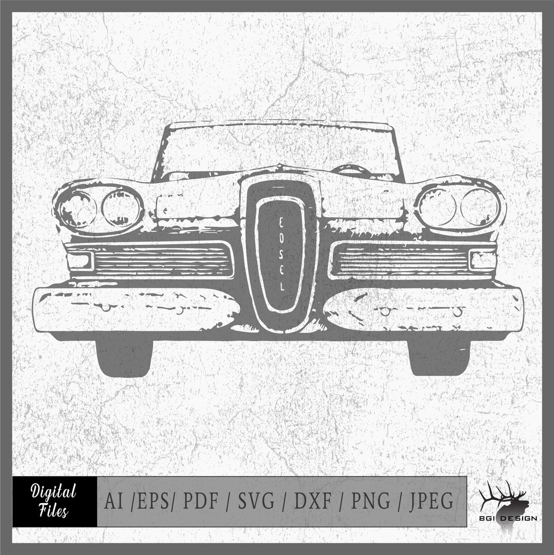 Edsel Vector Eps / Ai / Svg / Pdf / Dxf / Png / Jpeg Classic Car - Etsy