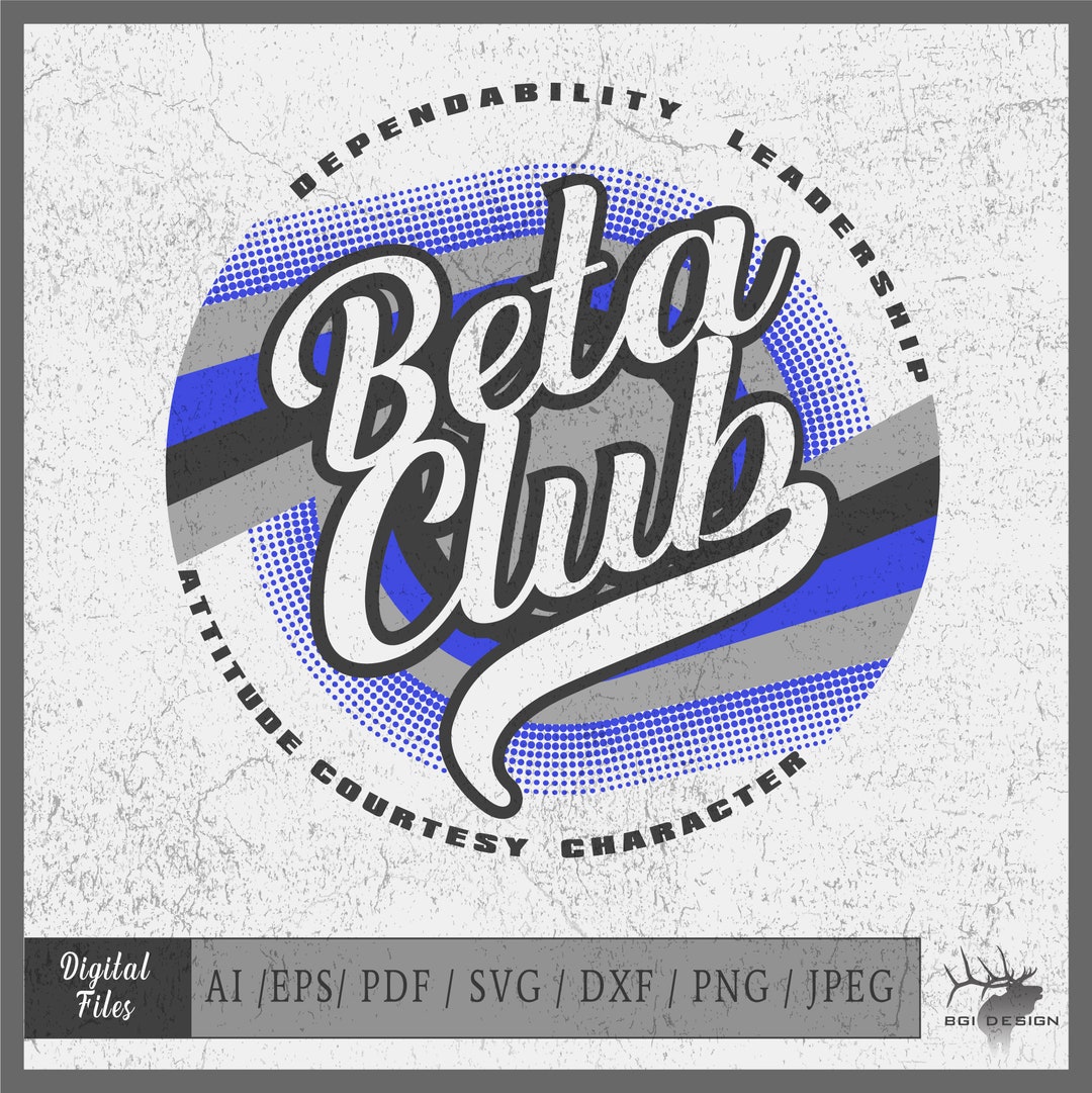Beta Club Vector Files .ai / .eps / Pdf / Svg / Dxf / Png - Etsy