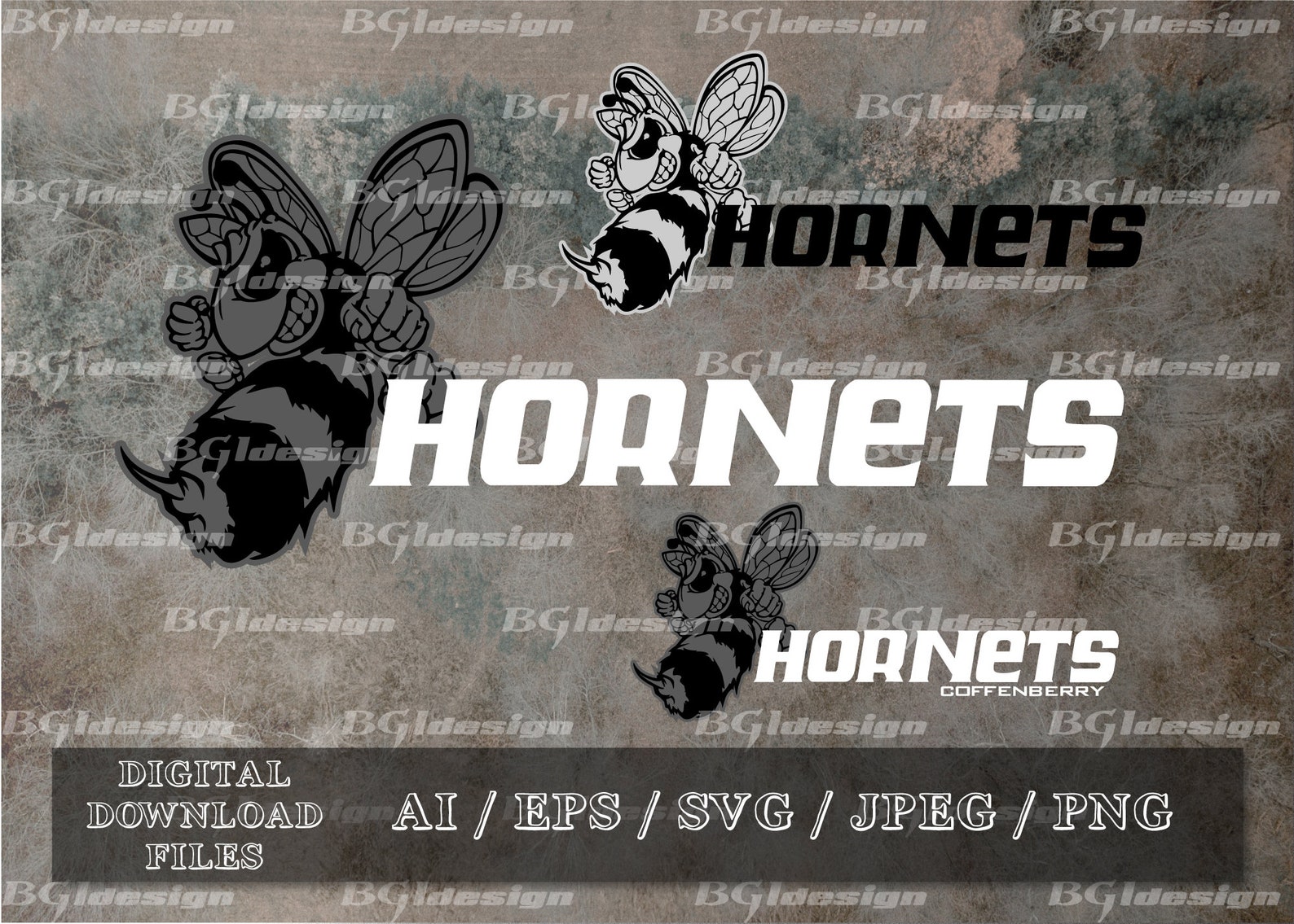 Hornets Vector Files .ai / .eps / Pdf / Svg / Jpeg / Png | Etsy