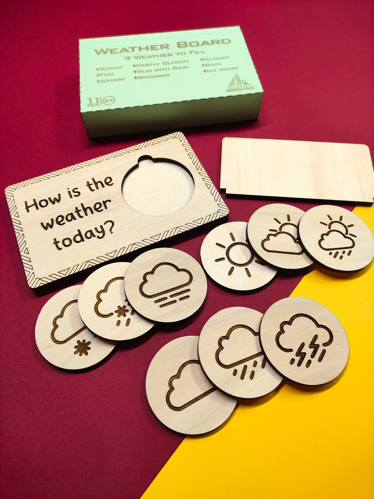 Wooden Weather Board Montessori Toy for Kids and Toddlers - Etsy