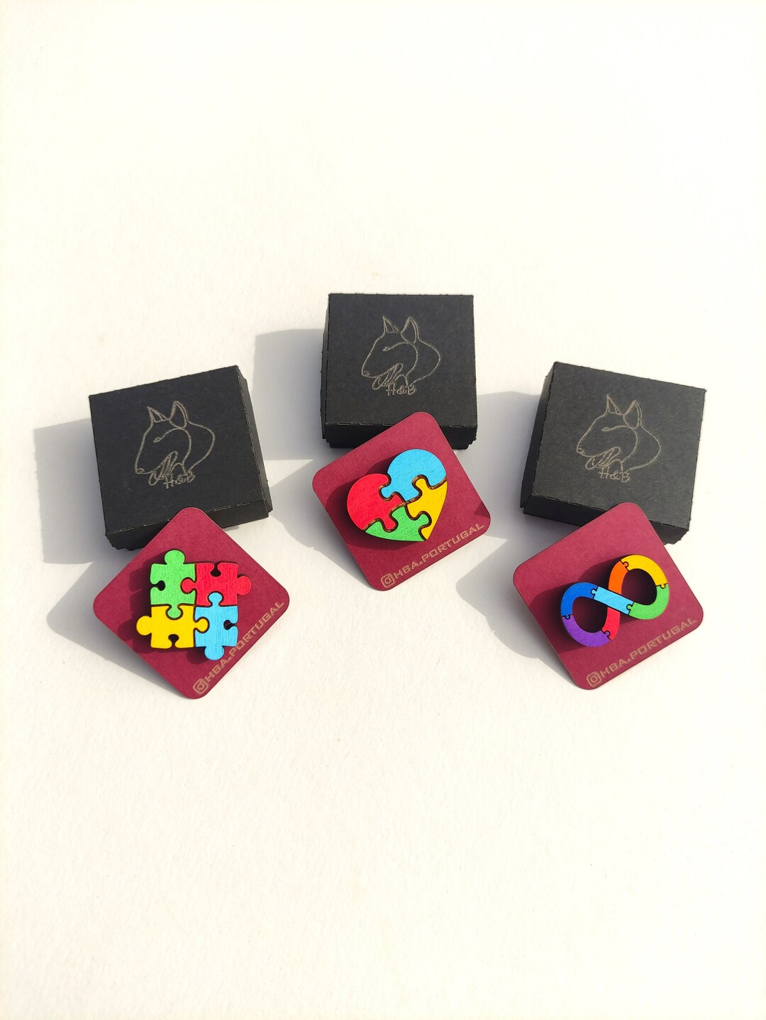 Autism Wooden Pin Set, Neurodiversity Symbol, Autism Spectrum ...