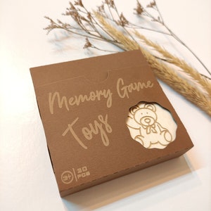 Wooden Toy Memory Game, Personalized Gifts for Kids Matching Cards Wood ...