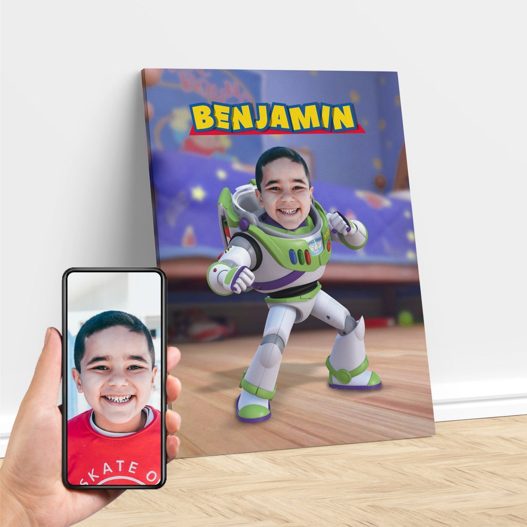 Personalized Buzz Lightyear Canvas, Buzz Gift, Custom Buzz Portrait ...