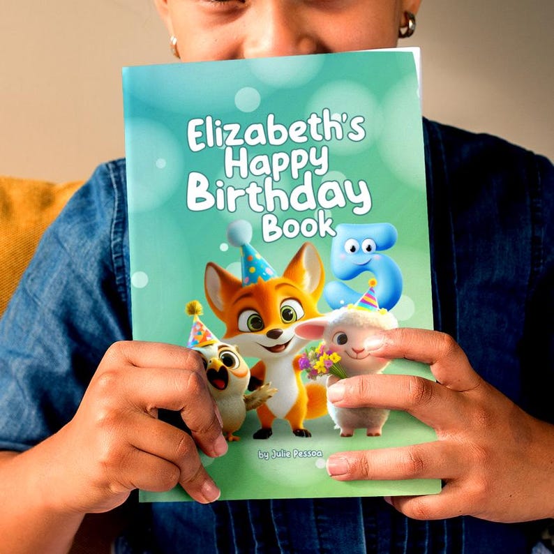 Personalized Birthday Book, My Happy Birthday Book, Kids Birthday Book ...