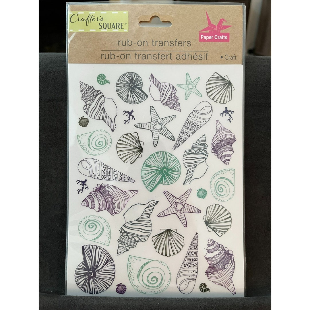 Crafters Square Rub on Transfers/seashells - Etsy
