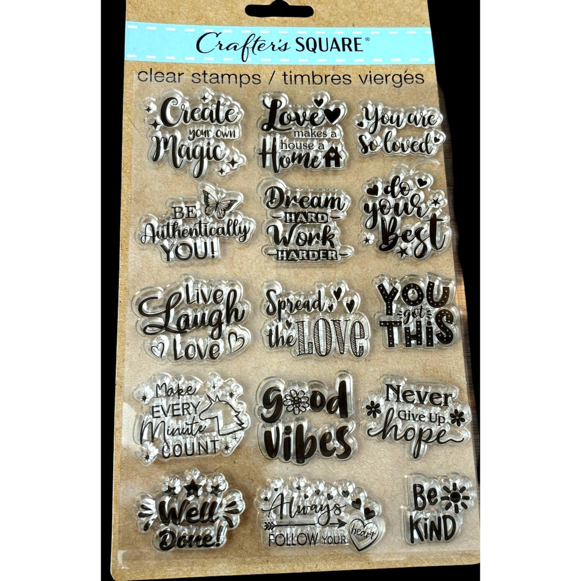 Clear Stamp, Set of 15, Encouragement Scrapbooking, Card Making ...