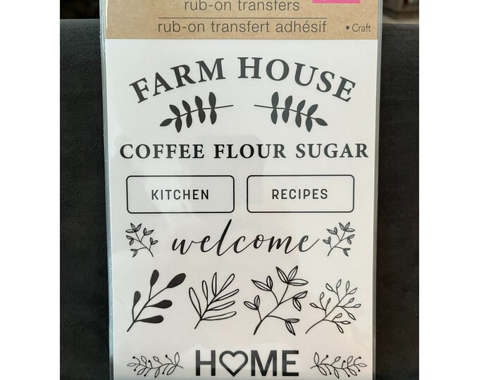 Crafters Square Rub on Transfers Farmhouse/kitchen/home - Etsy