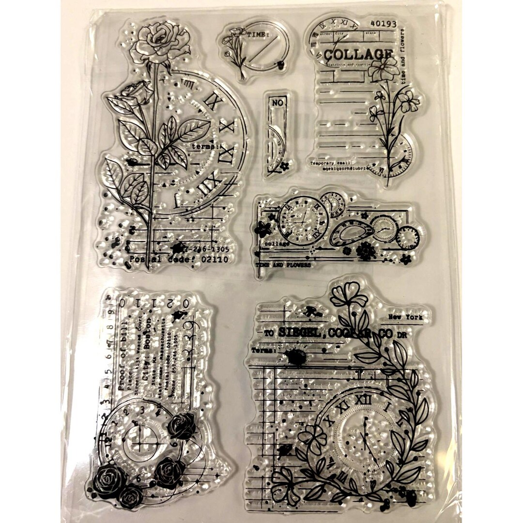 Clear Stamp, Vintage Style, Floral Designs, Clocks, Scrapbook,, Card ...
