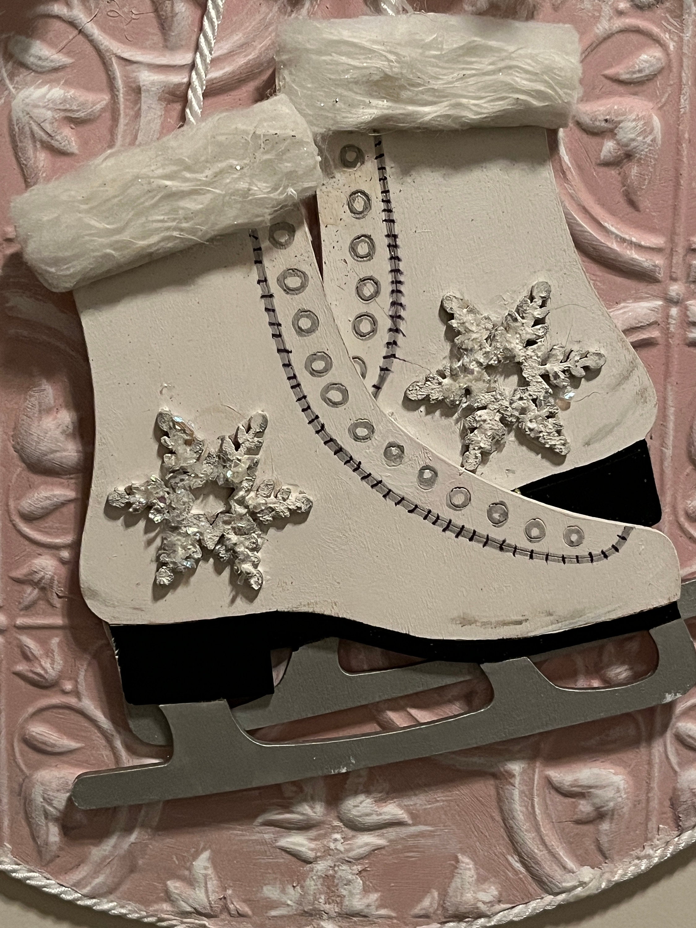 Winter, Victorian Style, Ice Skating Themed Hanging Sign. Winter Decor ...