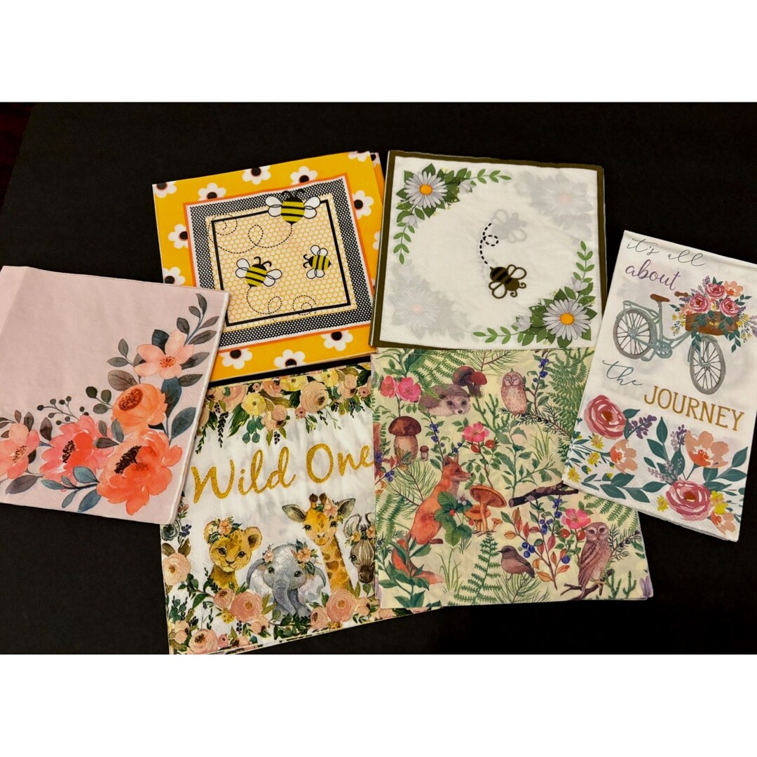 Summer, Cheerful Theme Napkin Pack for Decoupage, Paper Crafts ...