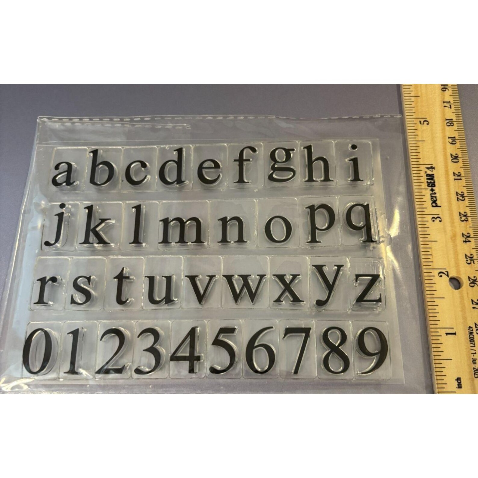 Clear Stamp Set, Lower Case Alphabet, Numbers. Card Making, Crafts ...