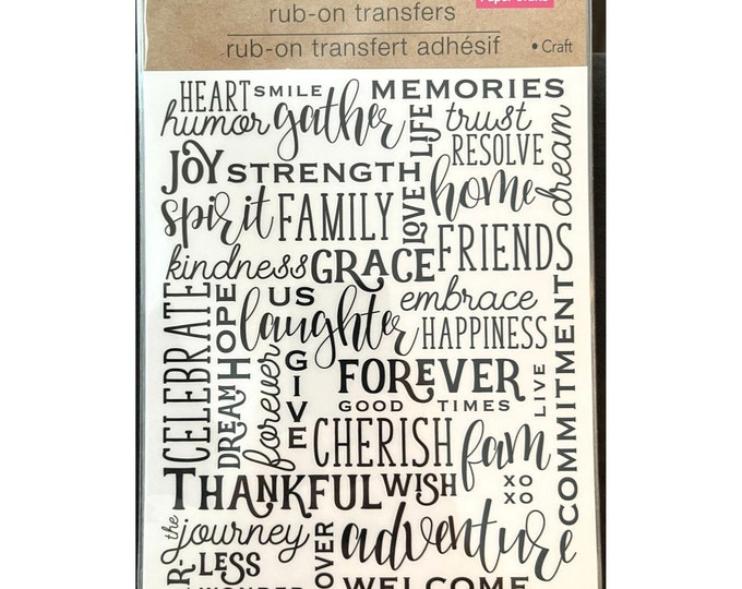 Crafters Square Rub on Transfers/words/sentiments - Etsy