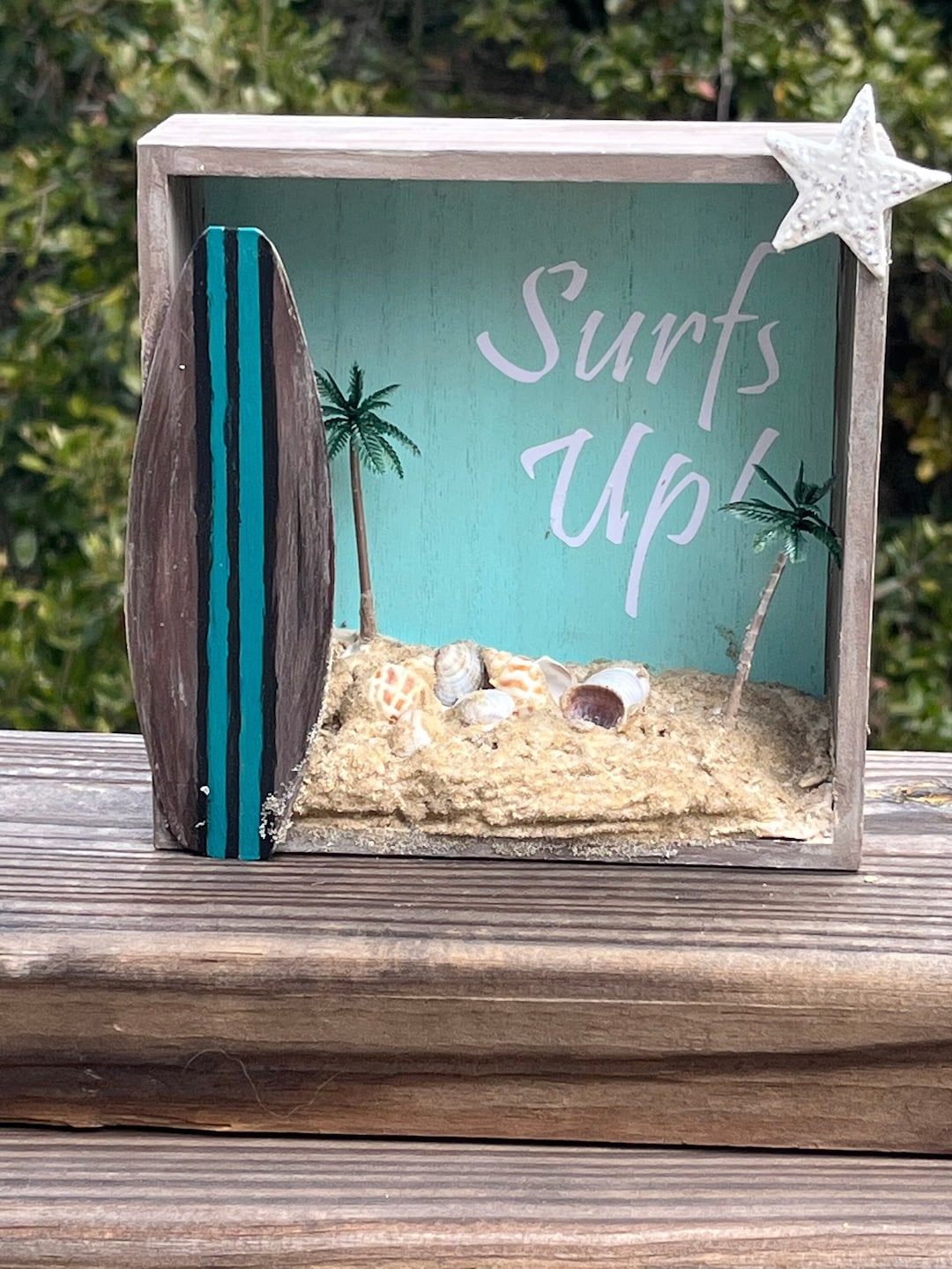 Coastal Surf's Up Shadowbox Decor for Surfing Enthusiasts - Etsy