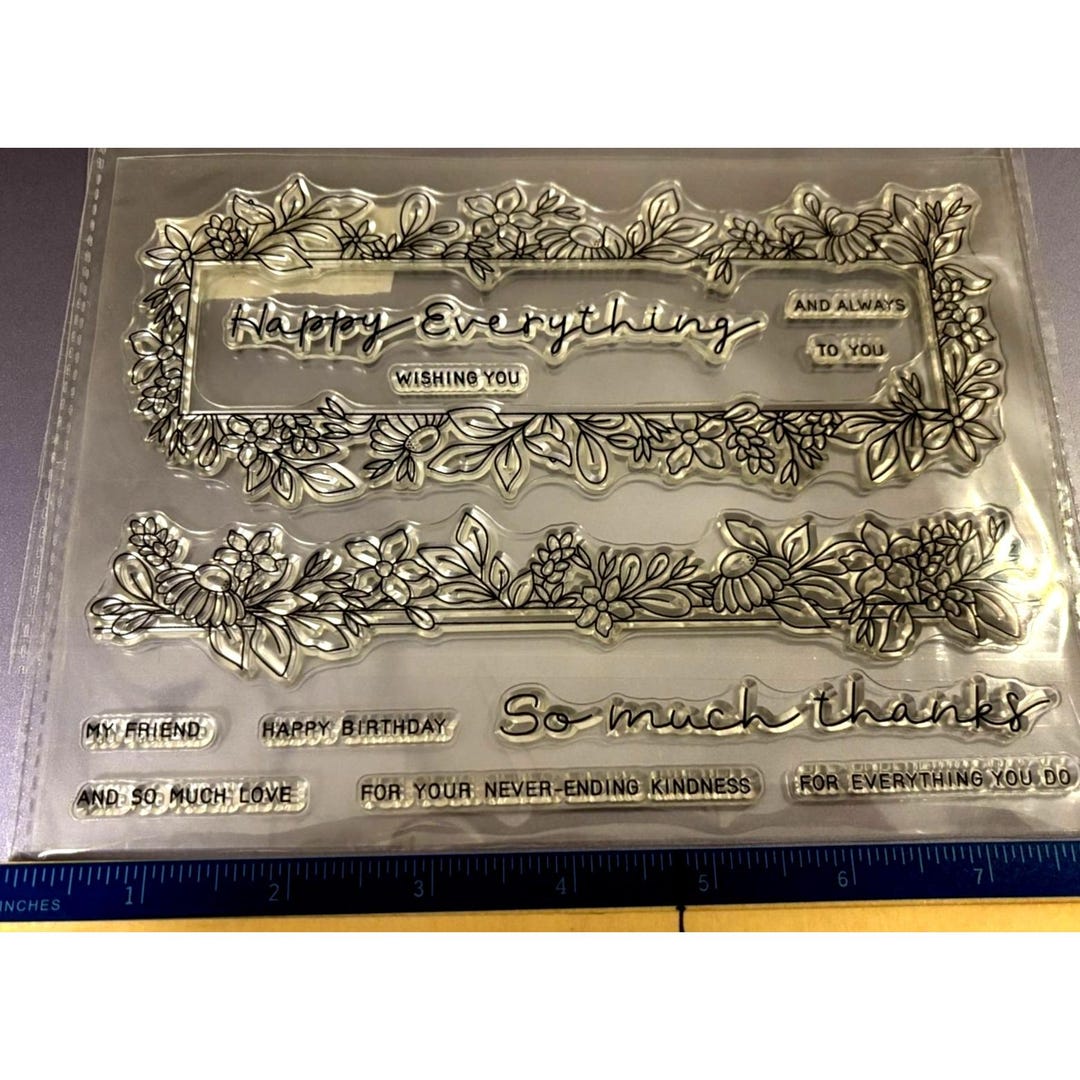 Clear Stamp, Greetings, "happy Everything" Multi Occasion, Card Making ...