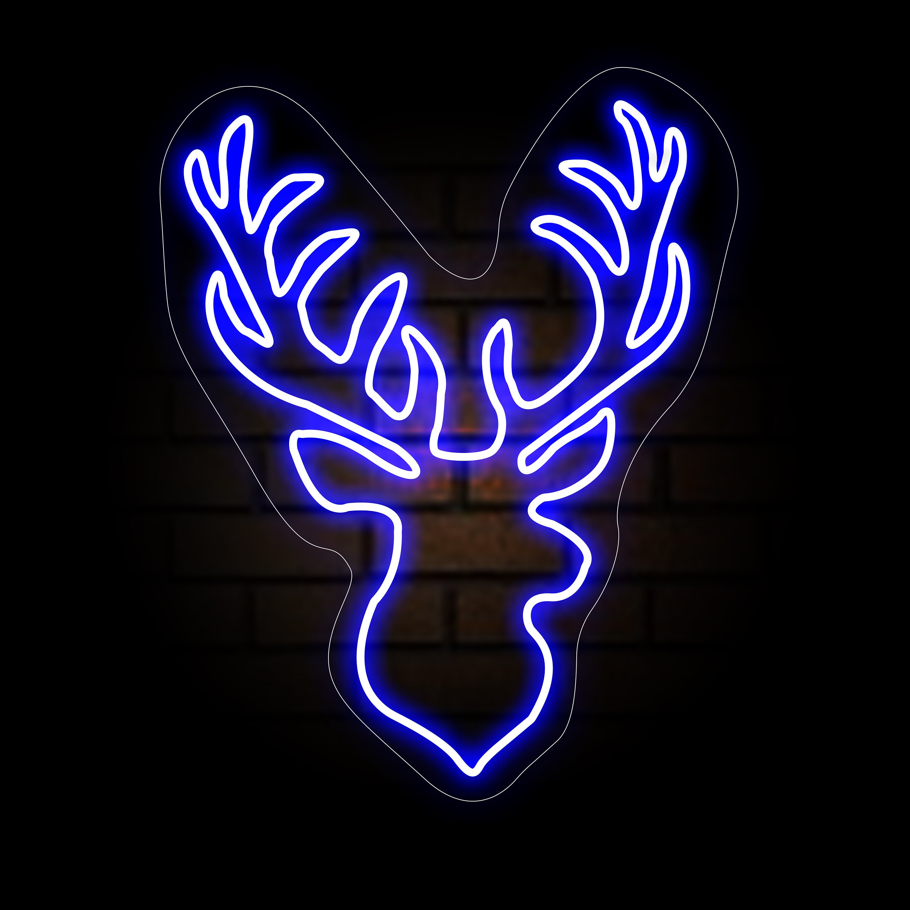 Deer Neon Picture Decor, Personalize Flex LED, Neon Signs Light for ...
