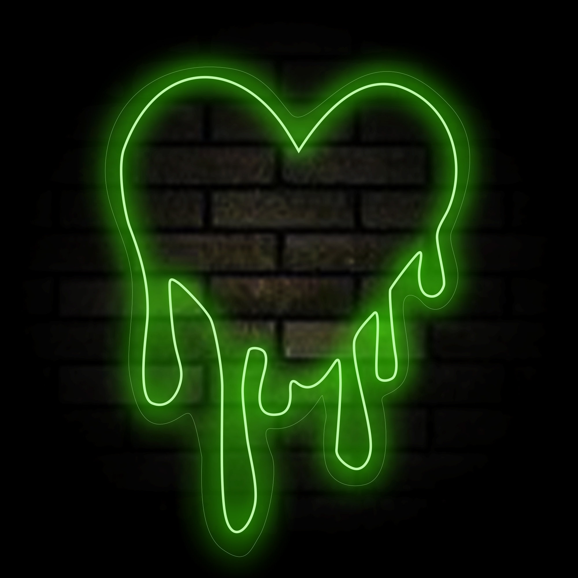 Neon Green Hearts