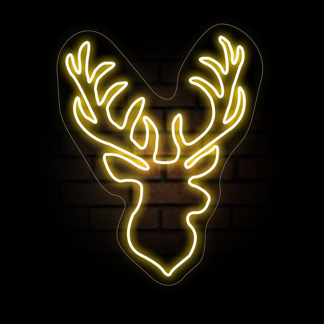 Deer Neon Picture Decor, Personalize Flex LED, Neon Signs Light for ...