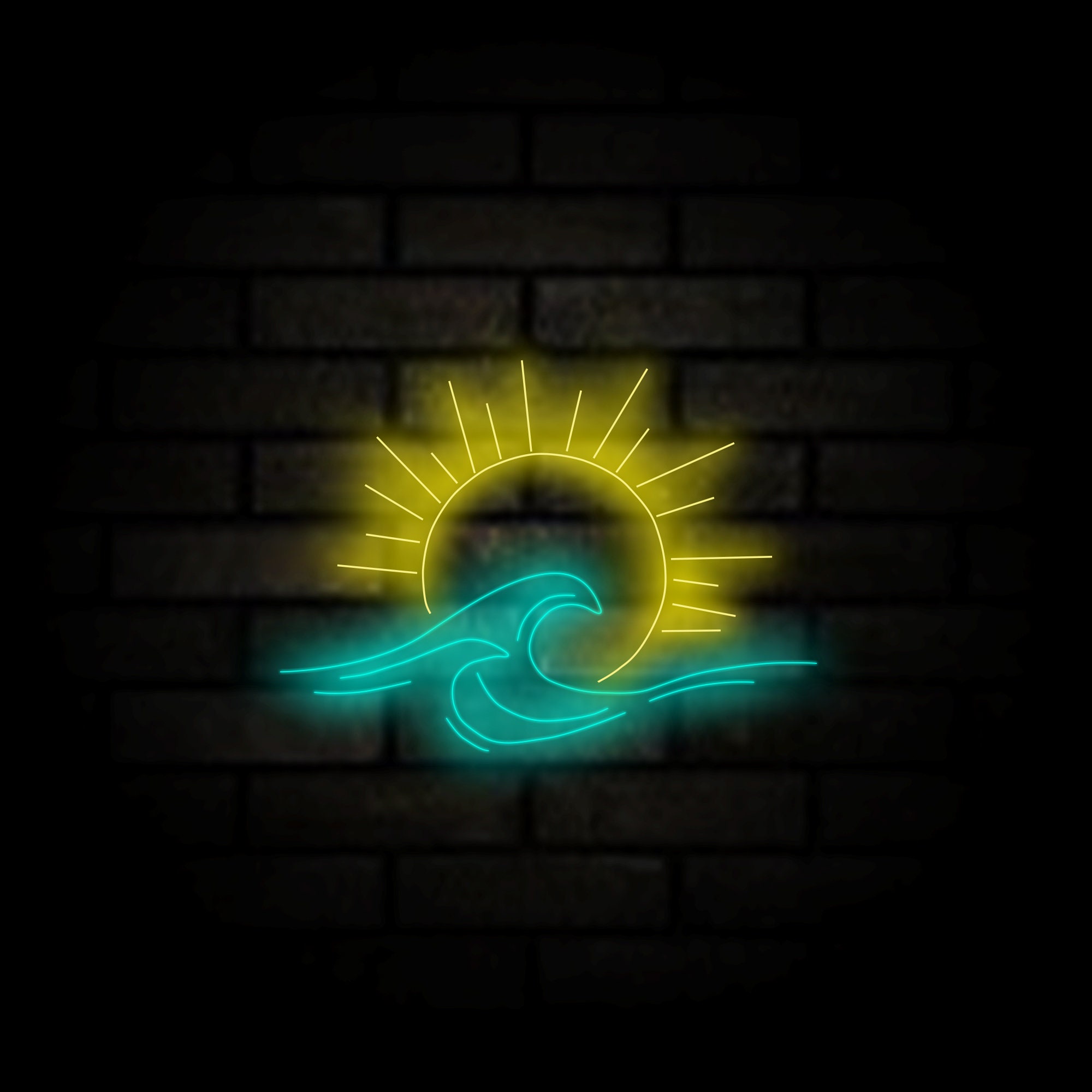 Sun Wave Neon Sign, Sunrise Sunset Neon Sign, Bedroom Neon Sign ...