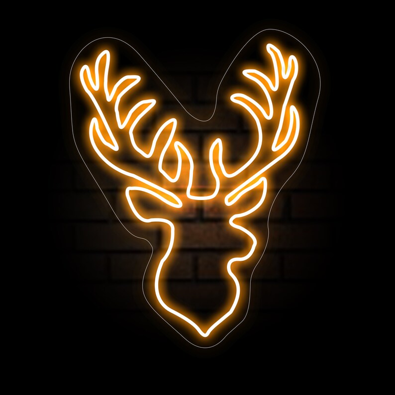 Deer Neon Picture Decor, Personalize Flex LED, Neon Signs Light for ...