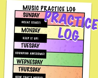Printable Music Teacher Progress Reports | Music Practice Log| Music ...