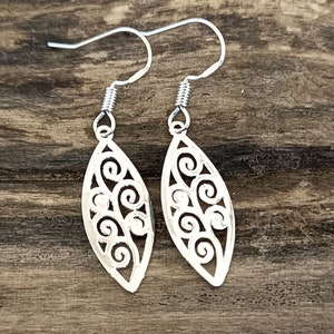 New Zealand Maori Koru Fern Design, Small Earrings, Intricate Detail ...