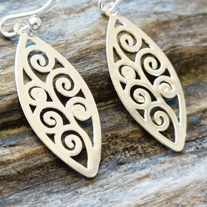 New Zealand Maori Koru Fern Design, Small Earrings, Intricate Detail ...
