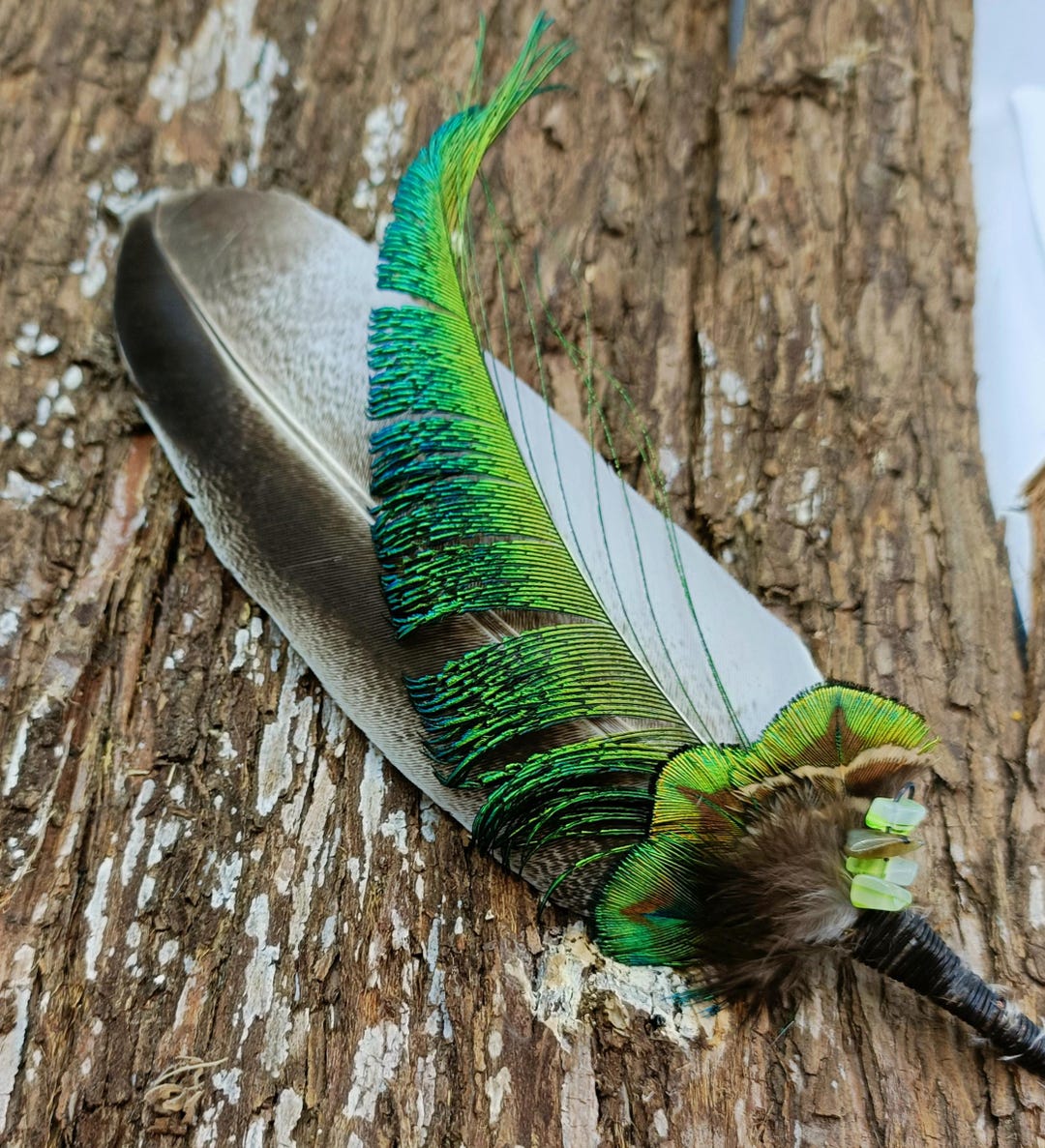 Powerful Green Healing Eagle Feather Wand From New Zealand. - Etsy