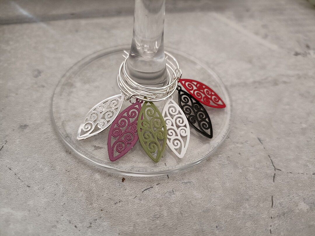 New Zealand Koru Design Wine Charms X 6 Beautiful Souvenir Gift, Multi ...