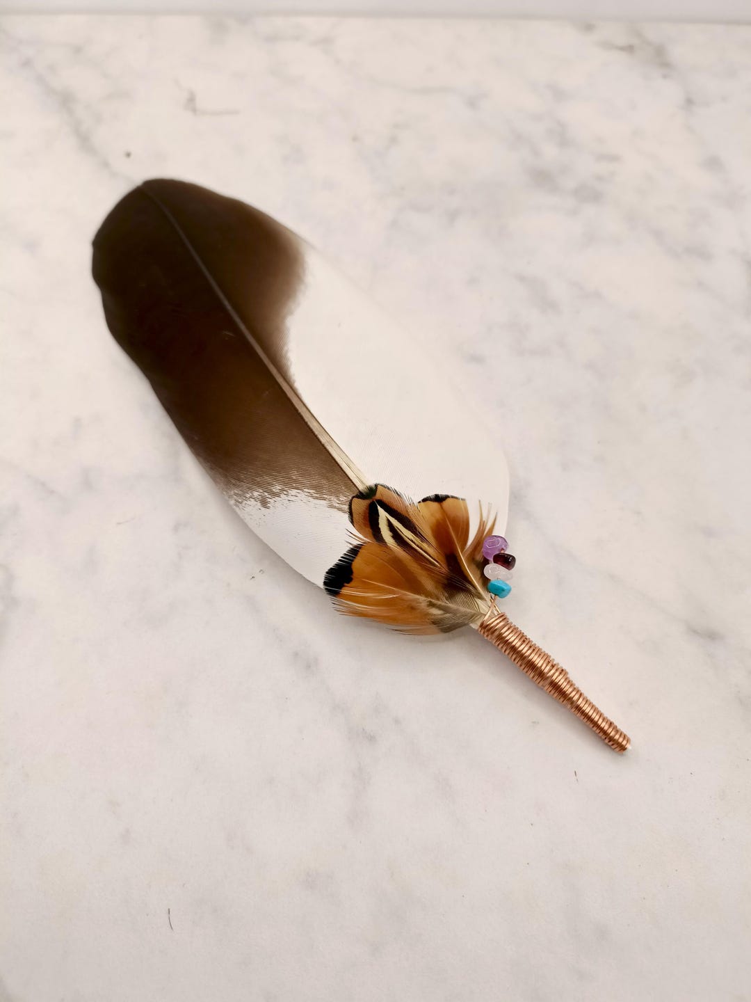 Natural Color Feather Wand – Altar Ceremony Reiki Tool. - Etsy
