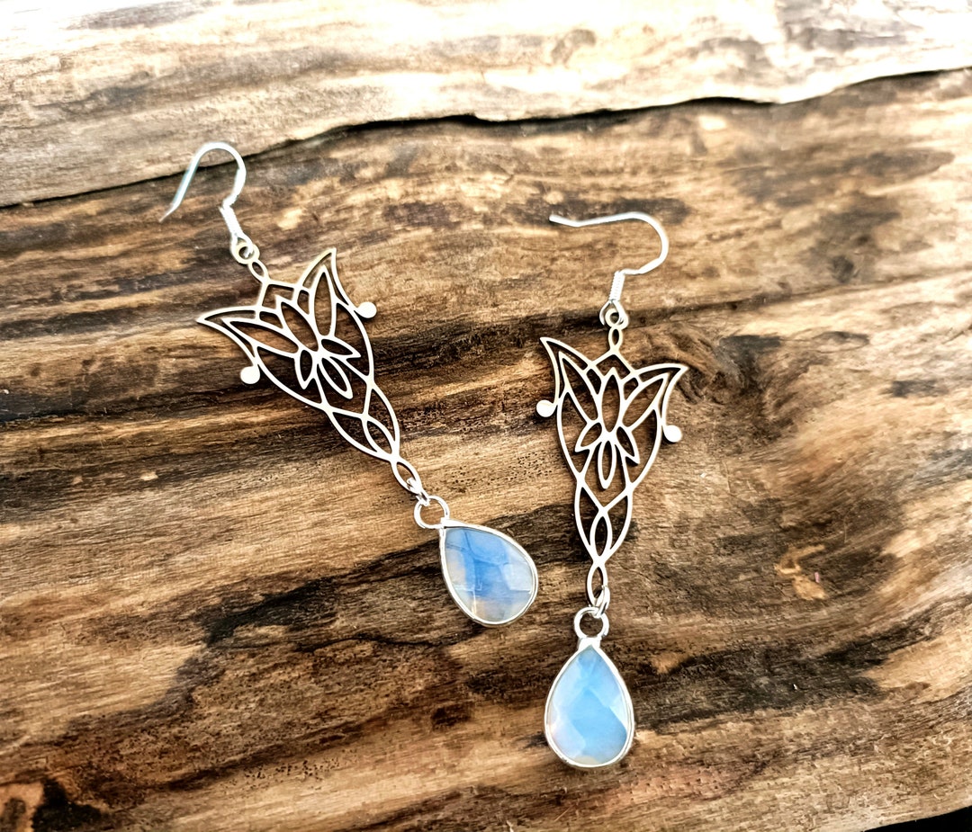 Lord of the Rings Earrings, Arwen Evenstar Middle Earth, Elvish Jewelry ...