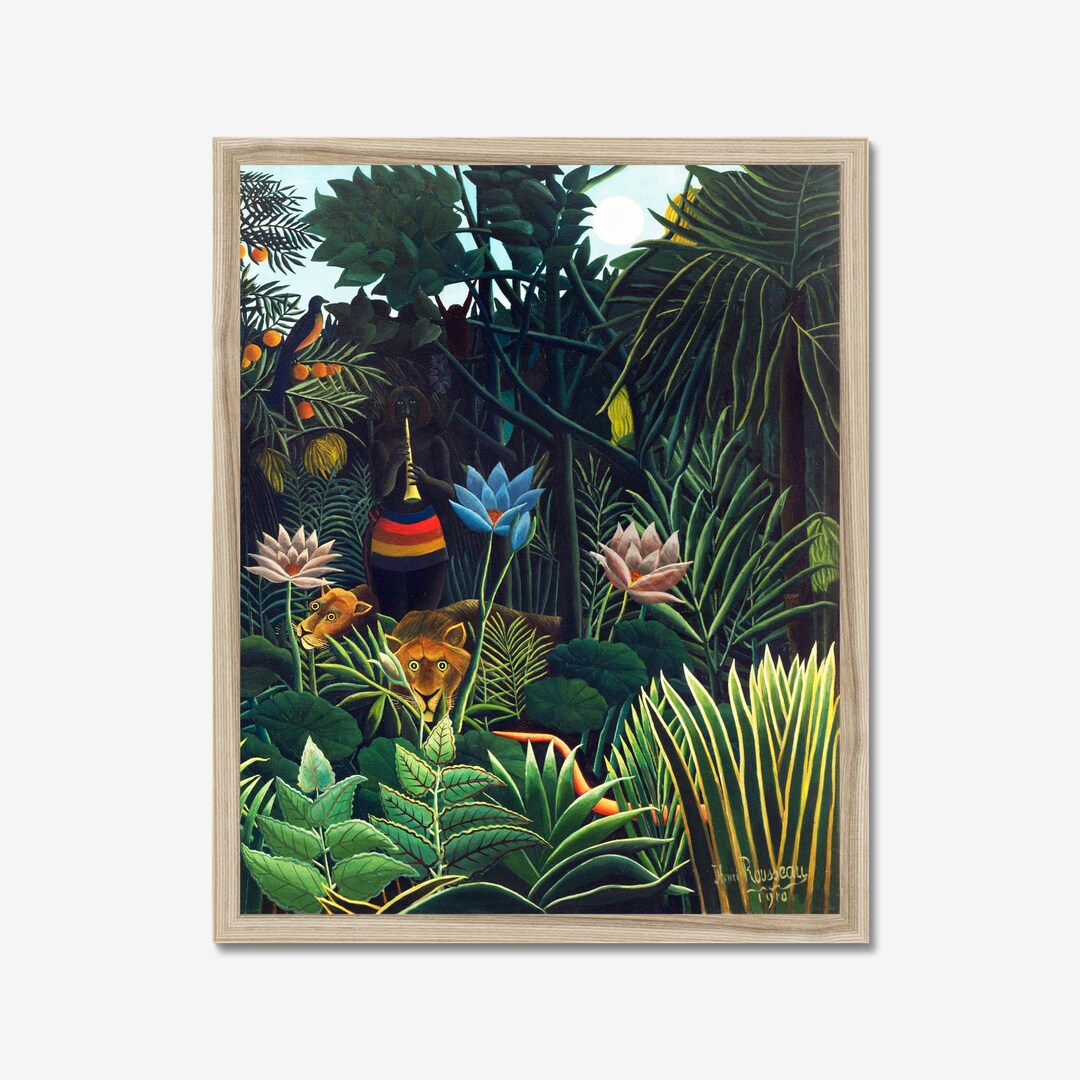 Jungle Poster With Lions - Etsy