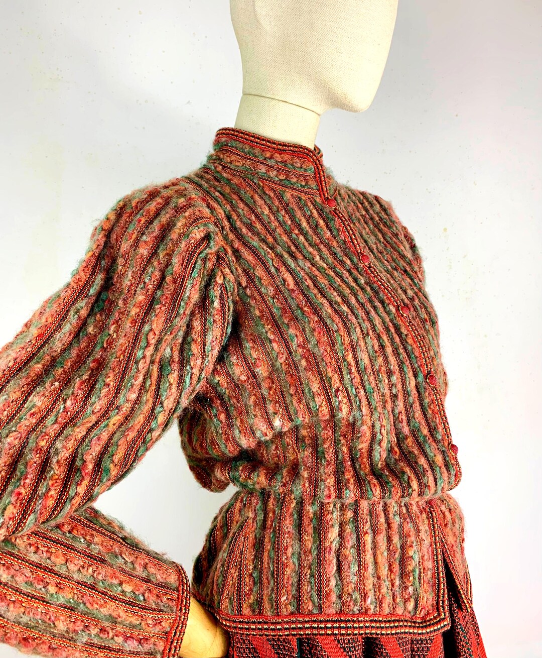 Bill Gibb 80s Knitted Skirt Set/ Collectable Designer Suit/ Bill Gibb ...