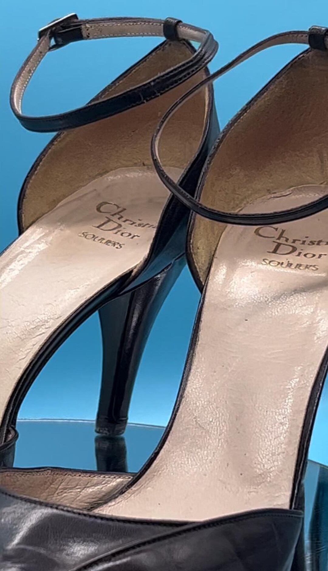 Christian Dior 70s Leather Pumps/ Vintage CD Souliers Heels/ 70s ...