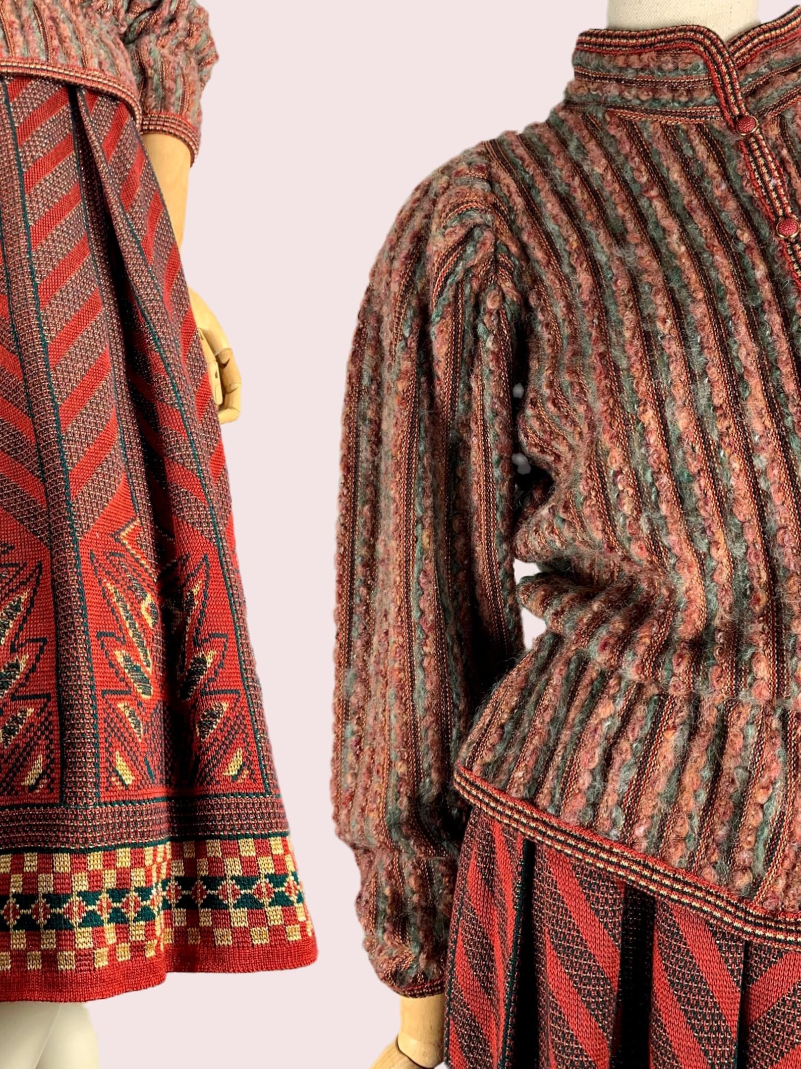 Bill Gibb 80s Knitted Skirt Set/ Collectable Designer Suit/ Bill Gibb ...