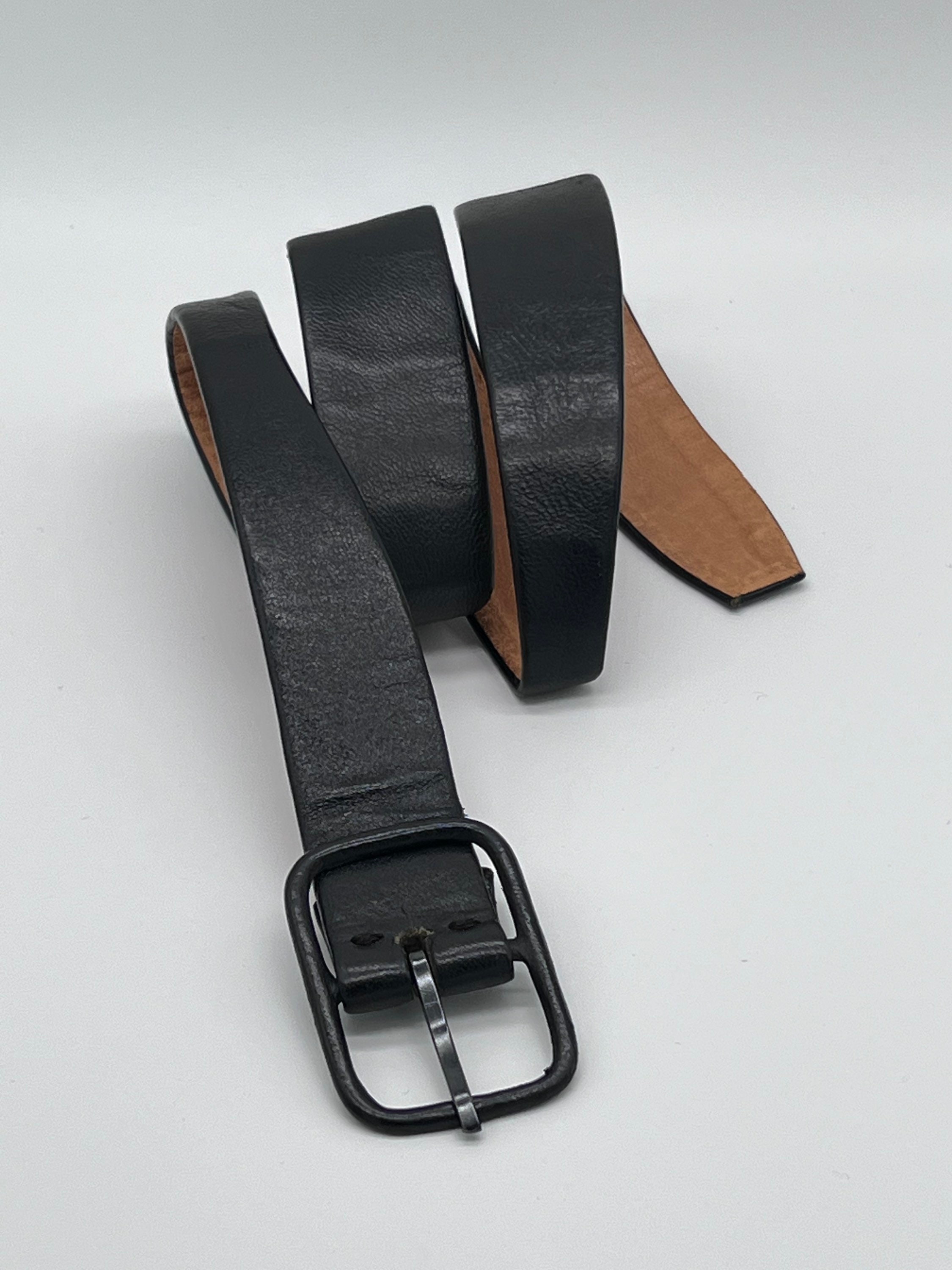 Vogue 70s Black Curvy Shape Belt/ Vintage Leather Waist Belt/ - Etsy