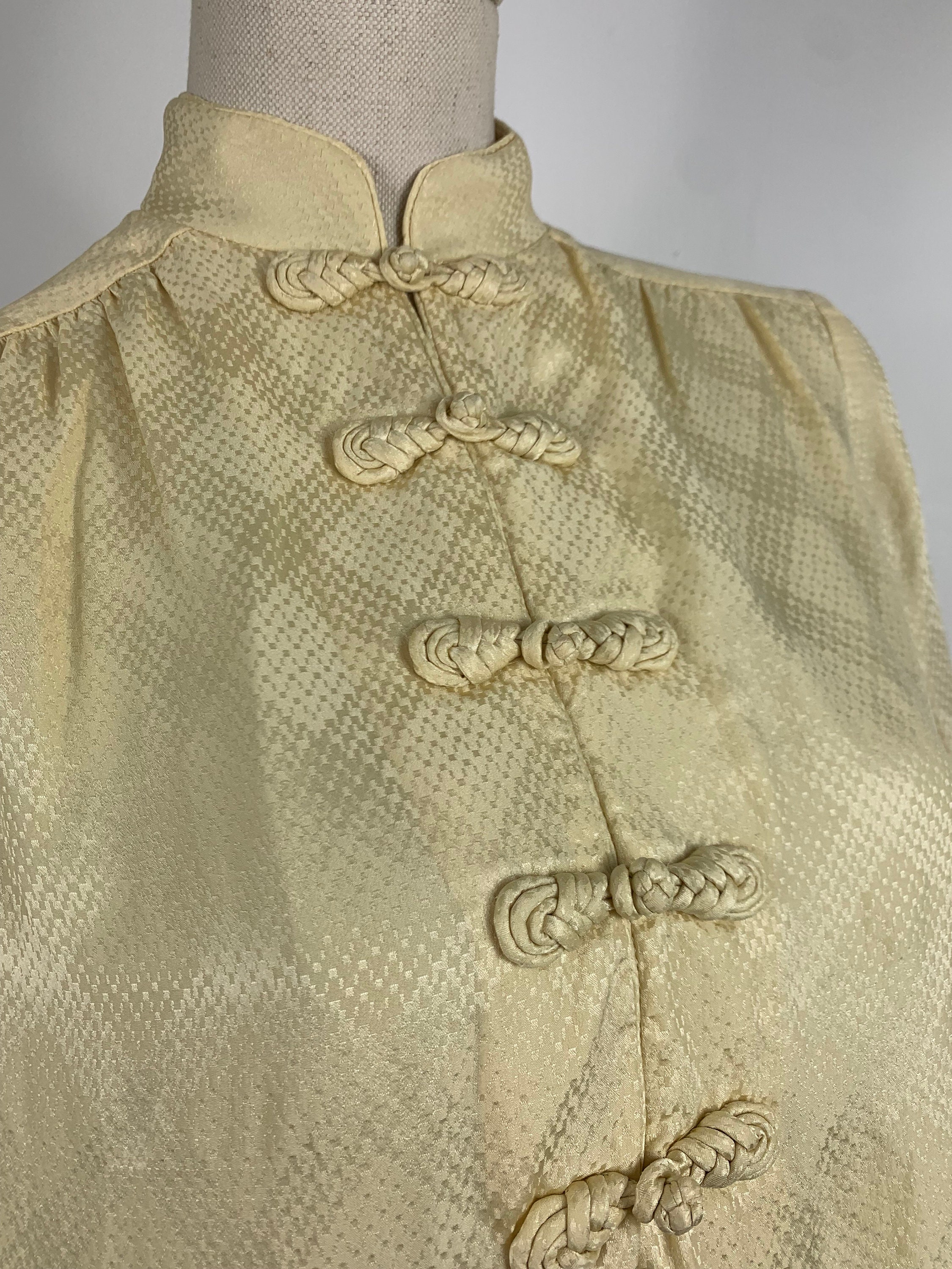 Neiman Marcus 50s Silk Mandarin Gown/ Vintage Cheongsam Tunic Dress - Etsy