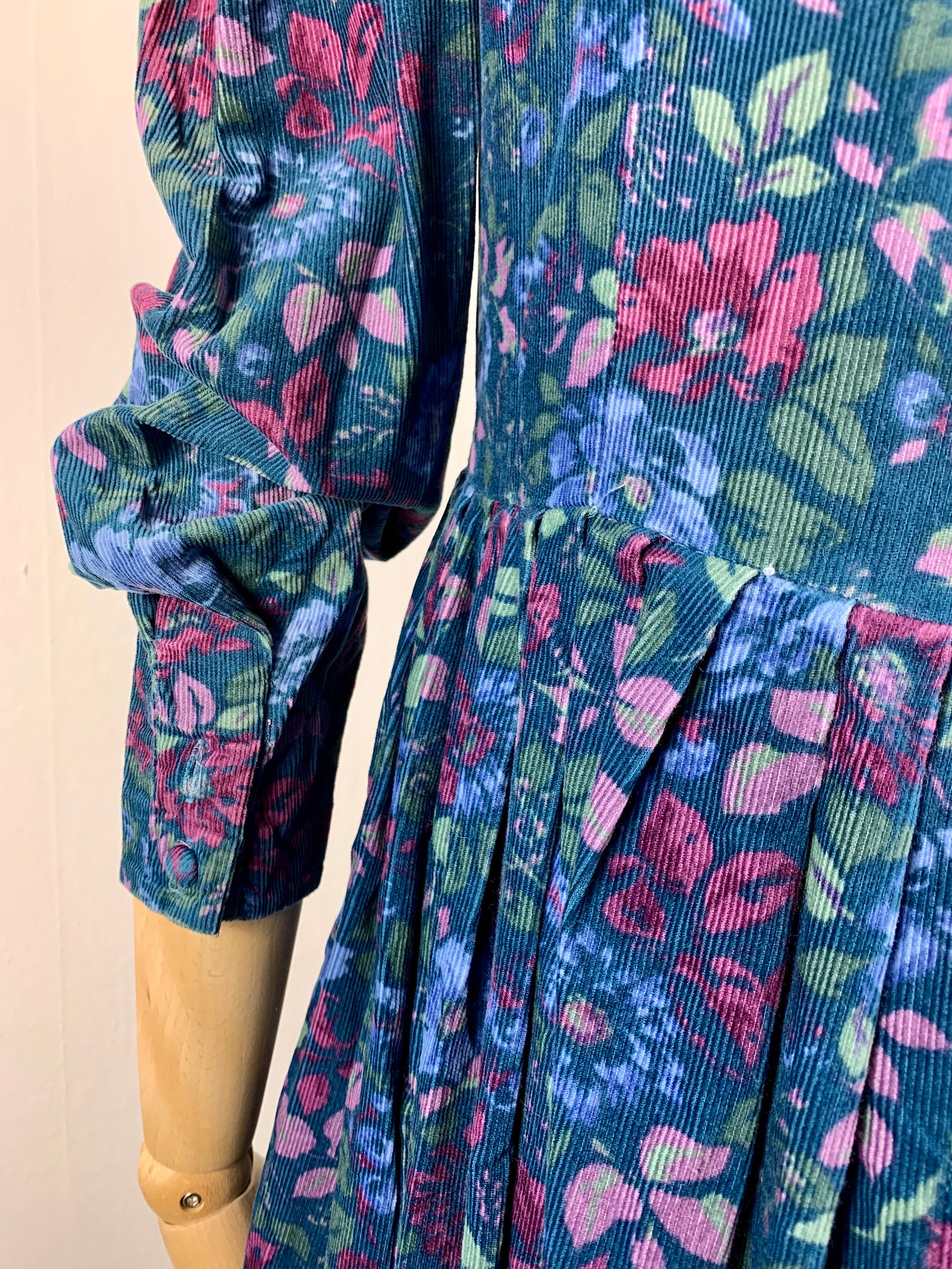 Laura Ashley 80s Cottagecore Dress/ Vintage Laura Ashley Floral Dress ...